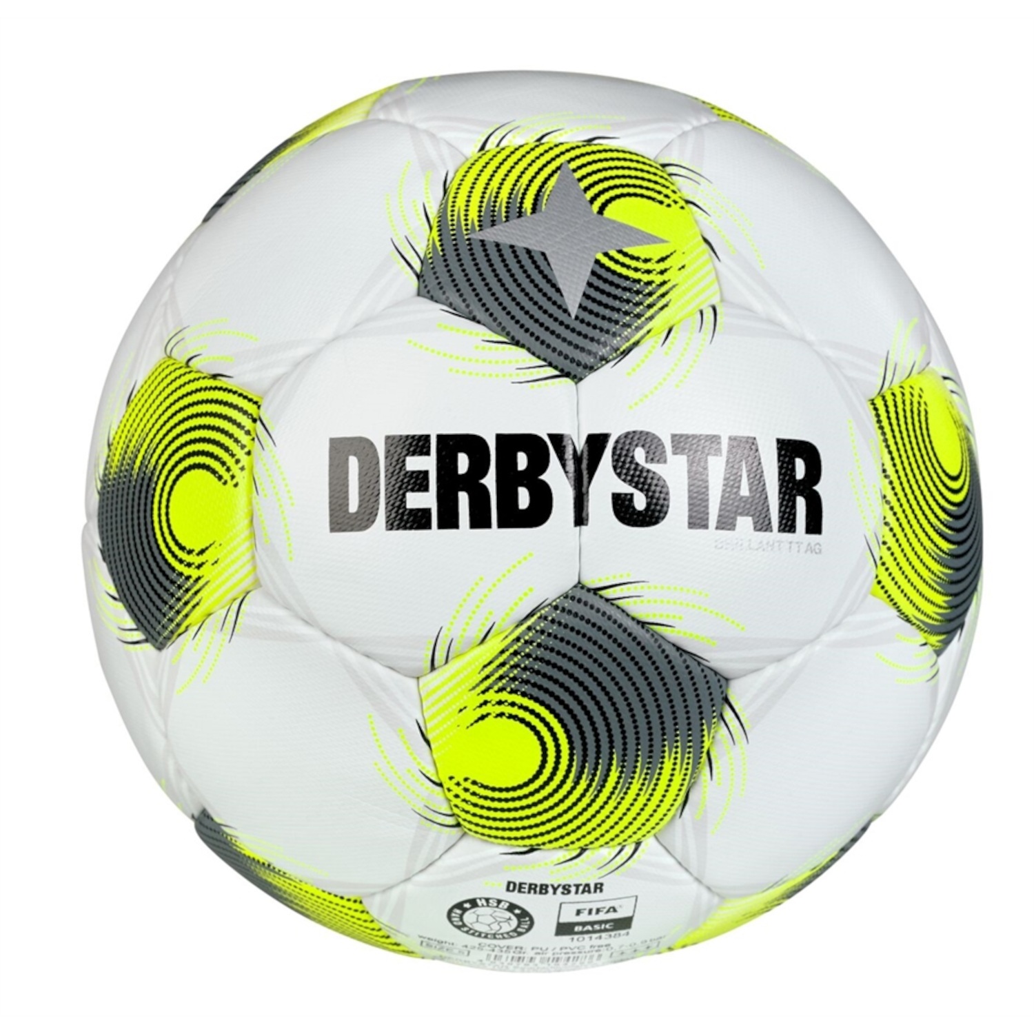 Derbystar Fussball Brillant TT AG v25 1725500158 5 Weiß/Gelb/Grau | 5 | cortexpower.de