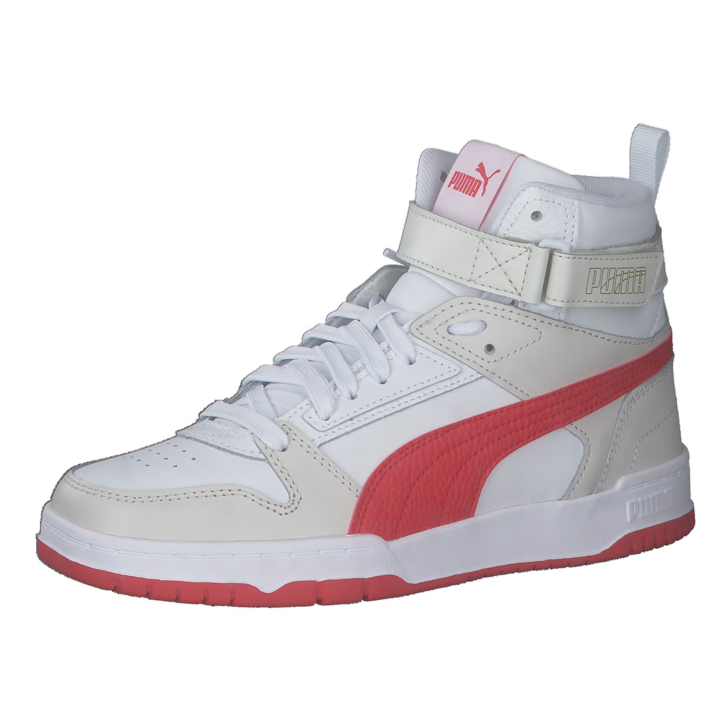 Puma Kinder Sneaker RBD Game Jr 386172-04 37 Puma White-Red-Grey-Gold ...
