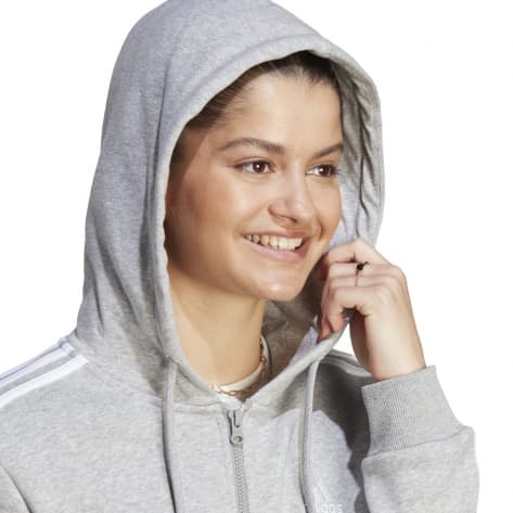 adidas Damen Kapuzenjacke Essentials 3-Streifen Hoodie IM0236 L MGreyh ...