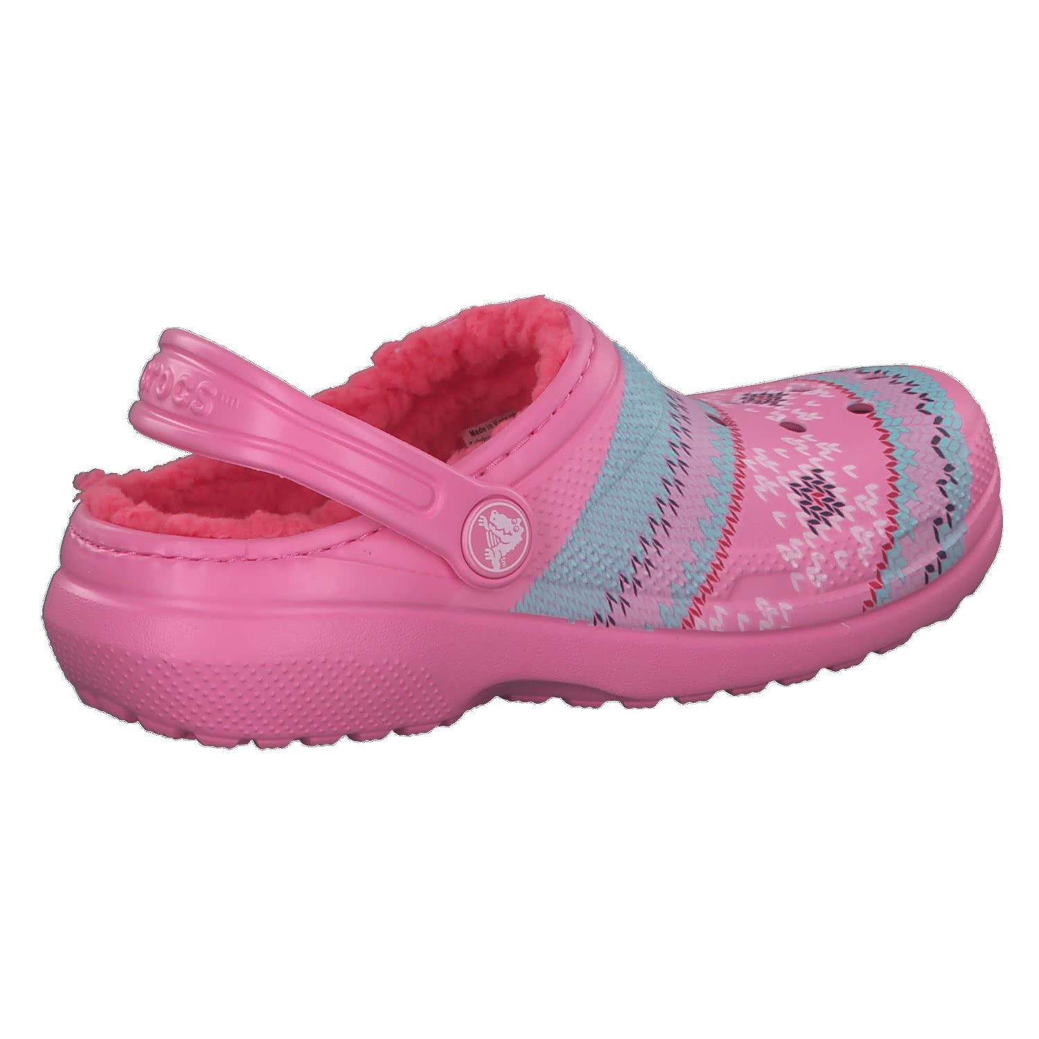 Crocs Kinder Schuhe Classic Printed Lined Clog K 205815-669 22-23 Pink ...